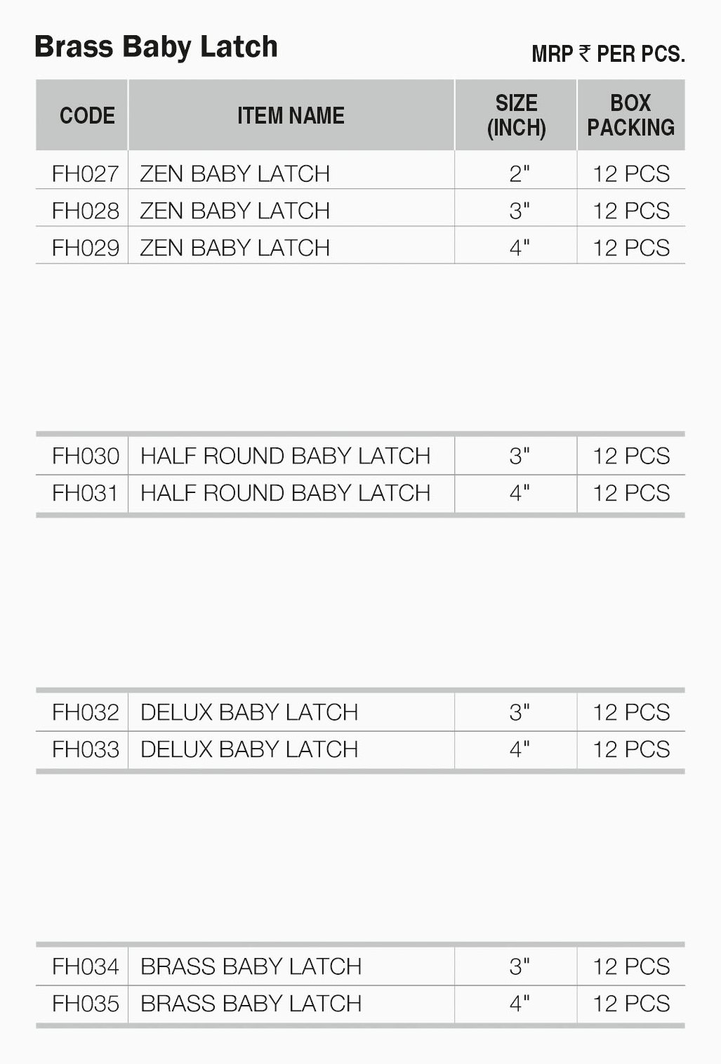 Baby Latch – Durable Brass Baby Latch by PINE Hardware